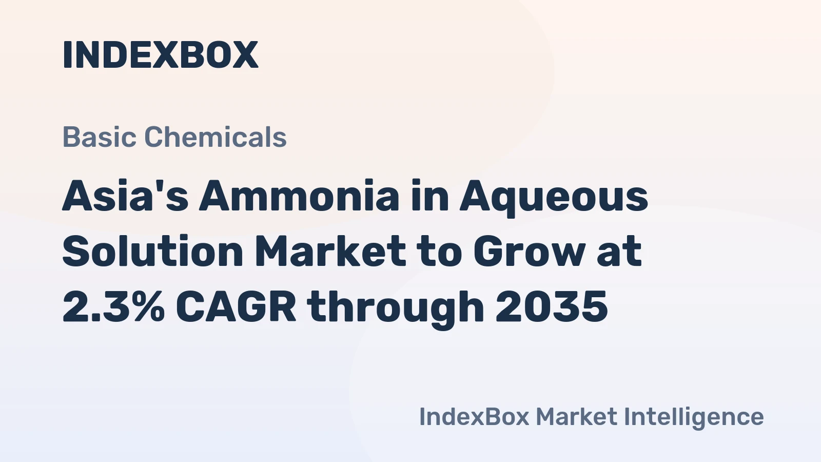 Asia's Ammonia in Aqueous Solution Market to Grow at 2.3% CAGR through 2035
