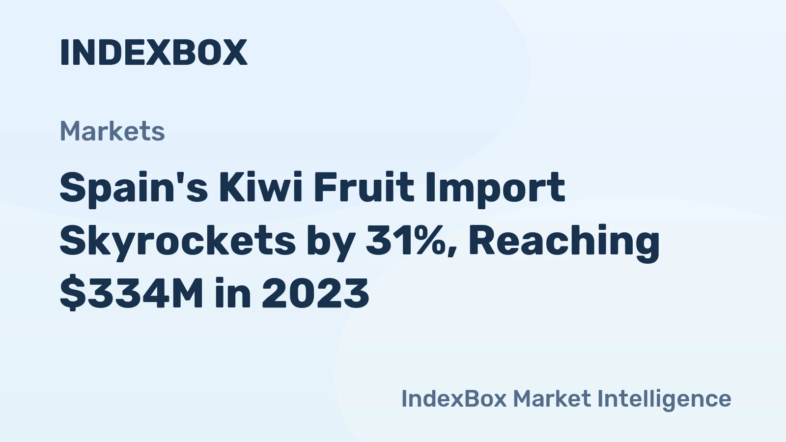 Spain's Kiwi Fruit Import Skyrockets by 31%, Reaching $334M in 2023