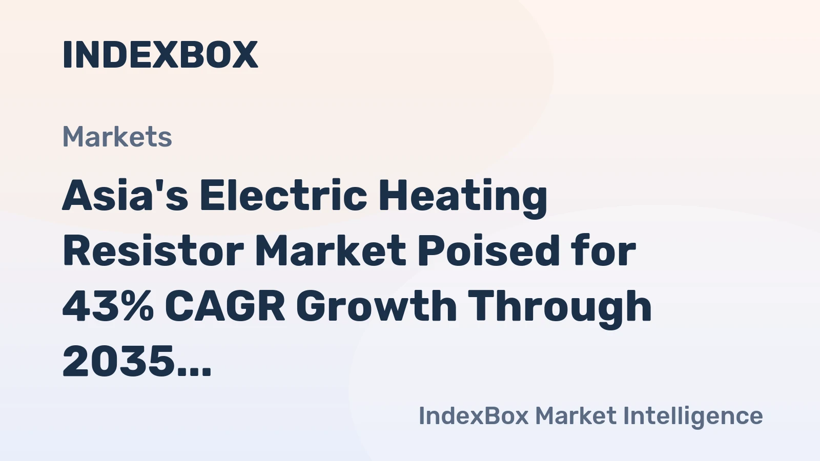 Asia's Electric Heating Resistor Market Poised for 43% CAGR Growth Through 2035