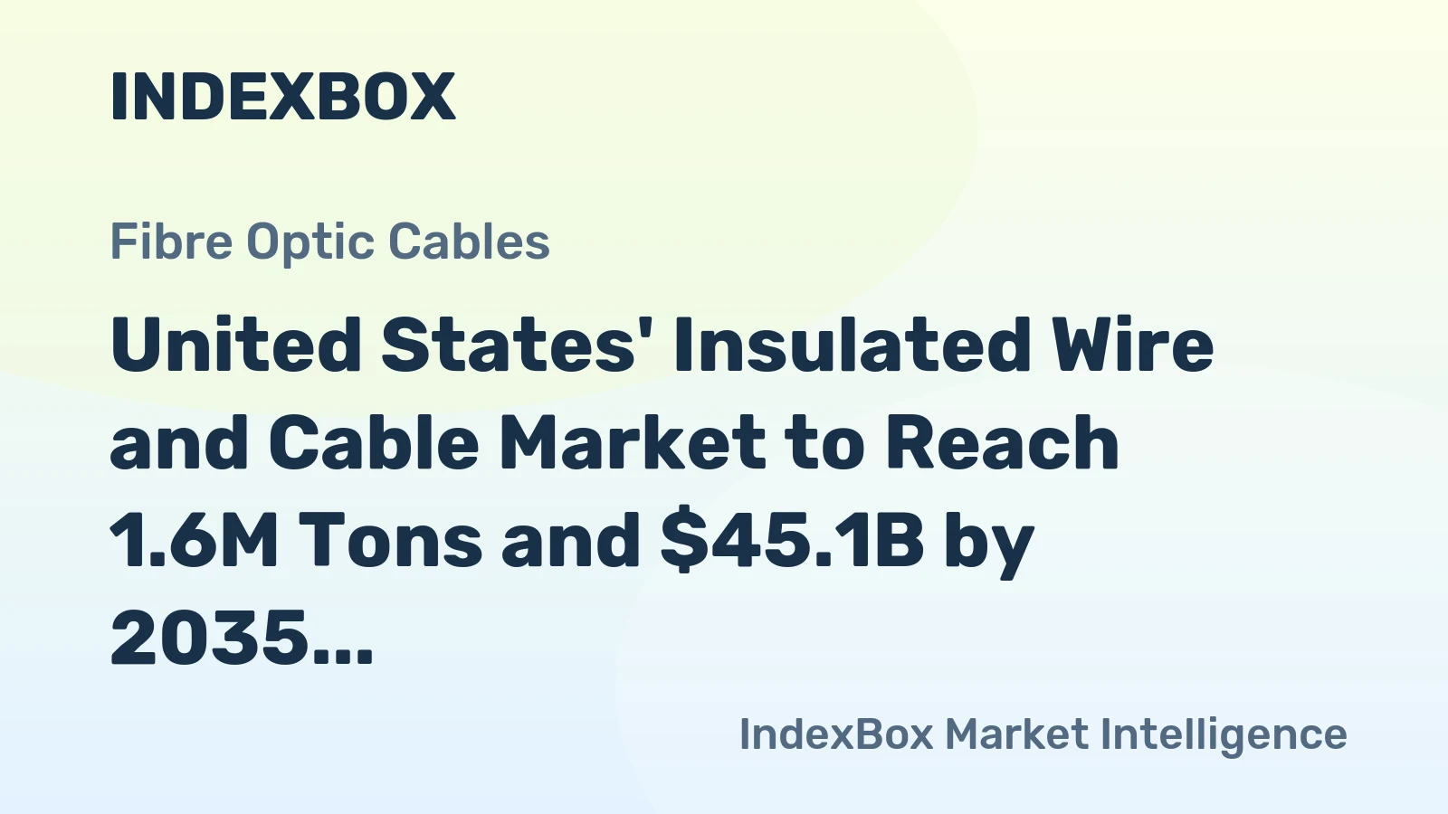 United States' Insulated Wire and Cable Market to Reach 1.6M Tons and $45.1B by 2035