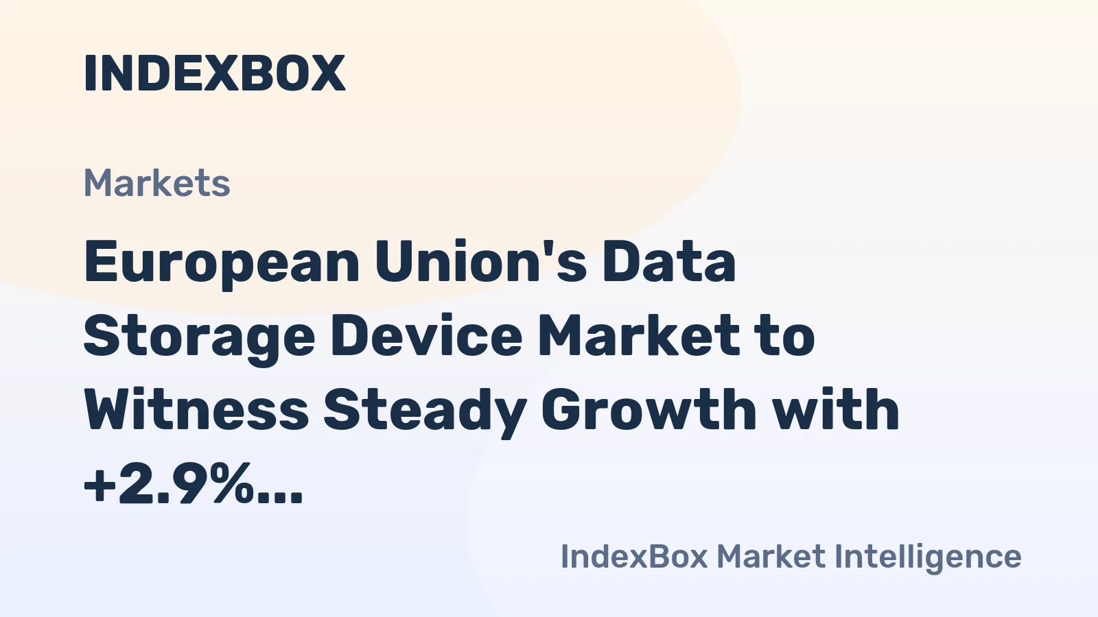 European Union's Data Storage Device Market to Witness Steady Growth with +2.9% CAGR in Volume and +4.4% CAGR in Value from 2024 to 2035