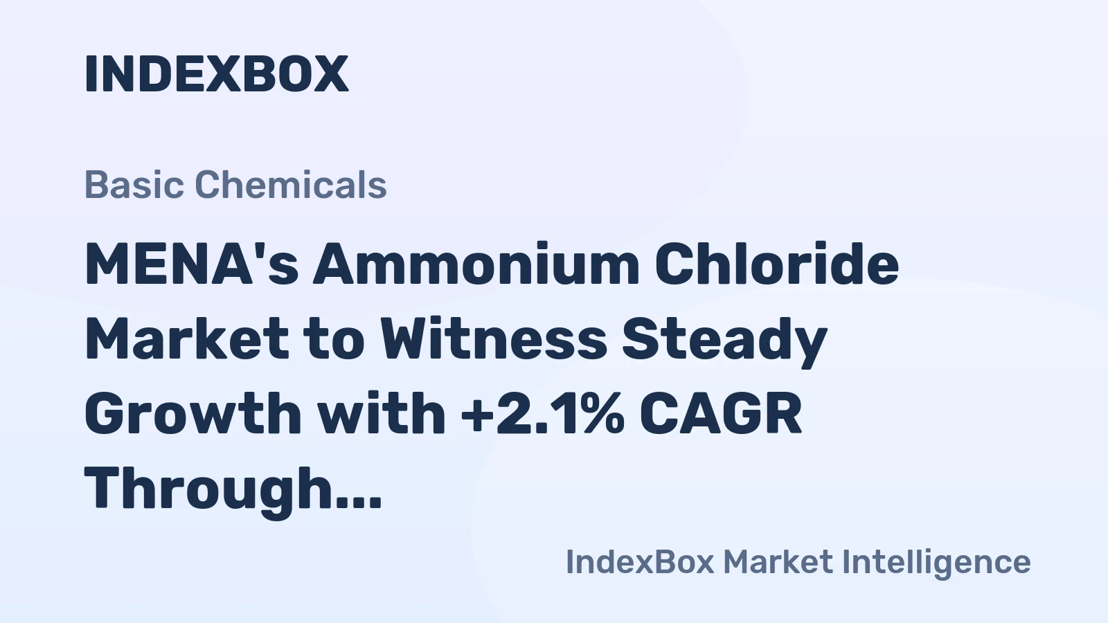 MENA's Ammonium Chloride Market to Witness Steady Growth with +2.1% CAGR Through 2035