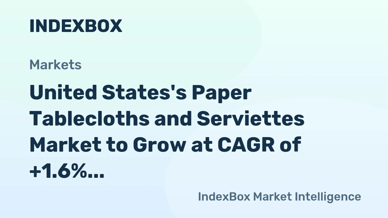 United States's Paper Tablecloths and Serviettes Market to Grow at CAGR of +1.6% through 2035