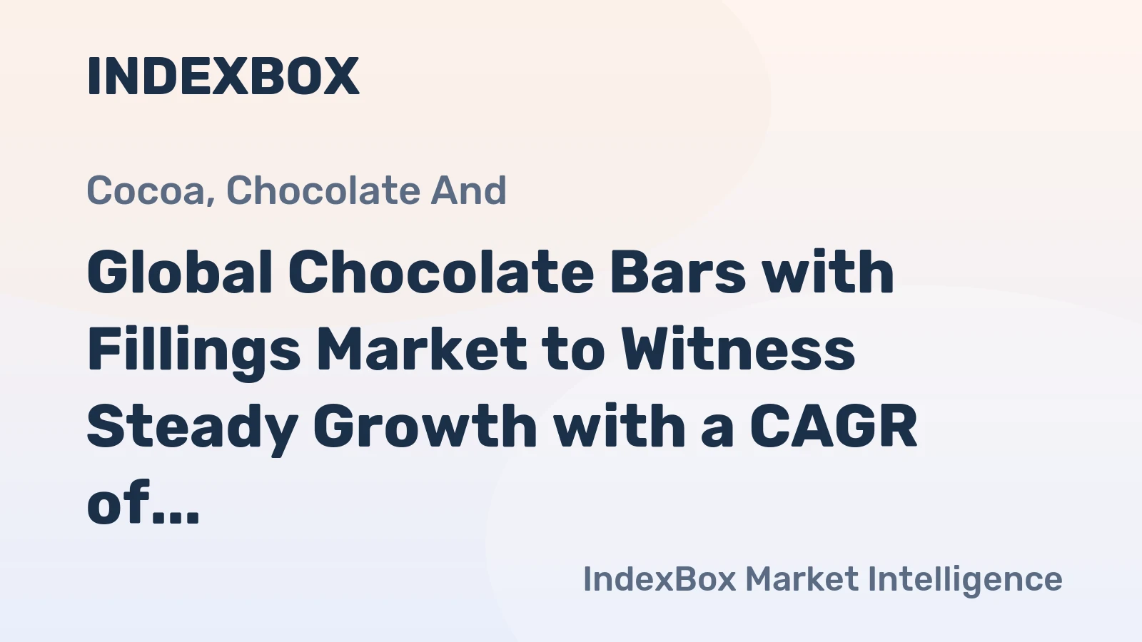 Global Chocolate Bars with Fillings Market to Witness Steady Growth with a CAGR of +1.2% from 2024 to 2035