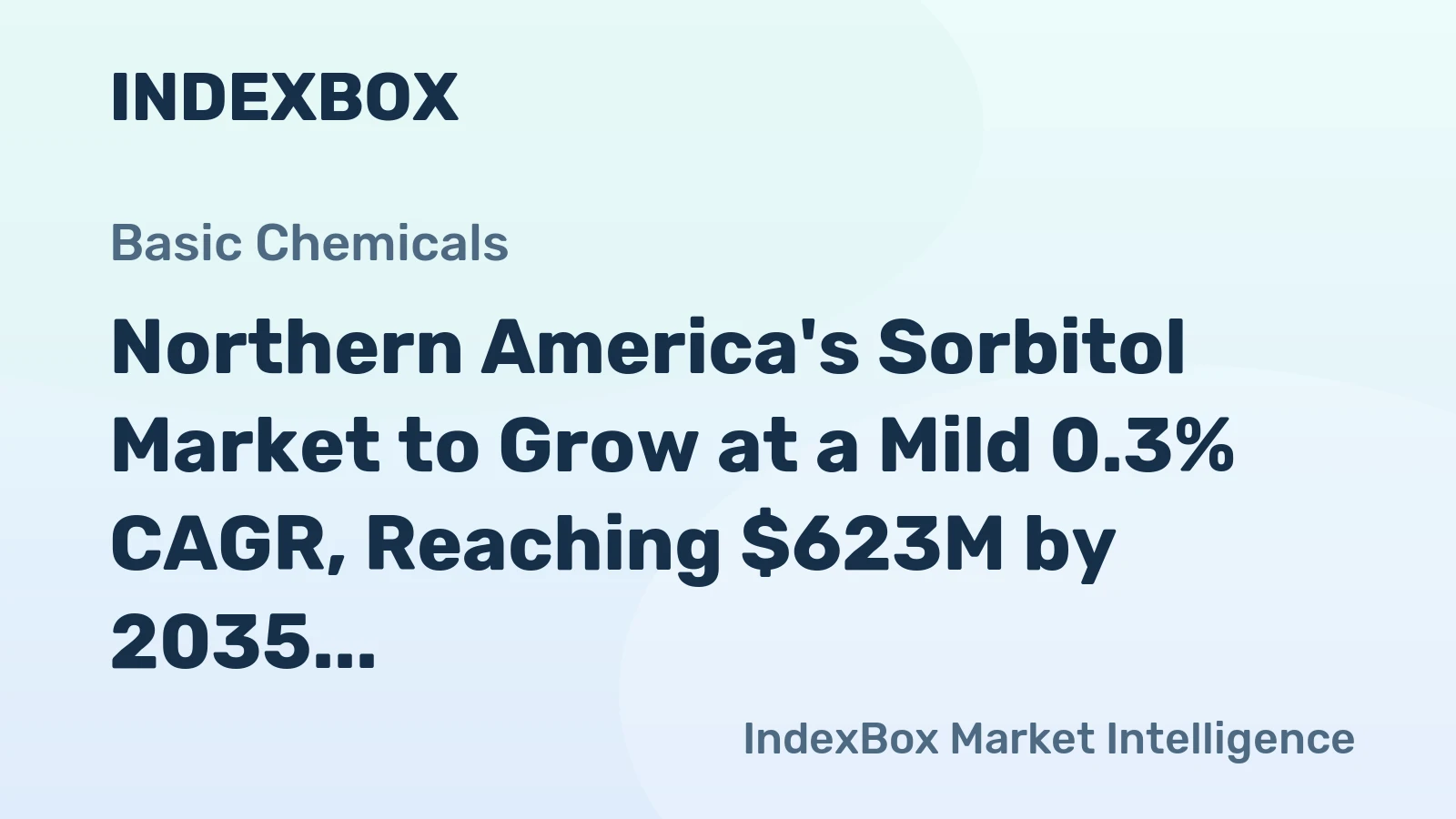 Northern America's Sorbitol Market to Grow at a Mild 0.3% CAGR, Reaching $623M by 2035