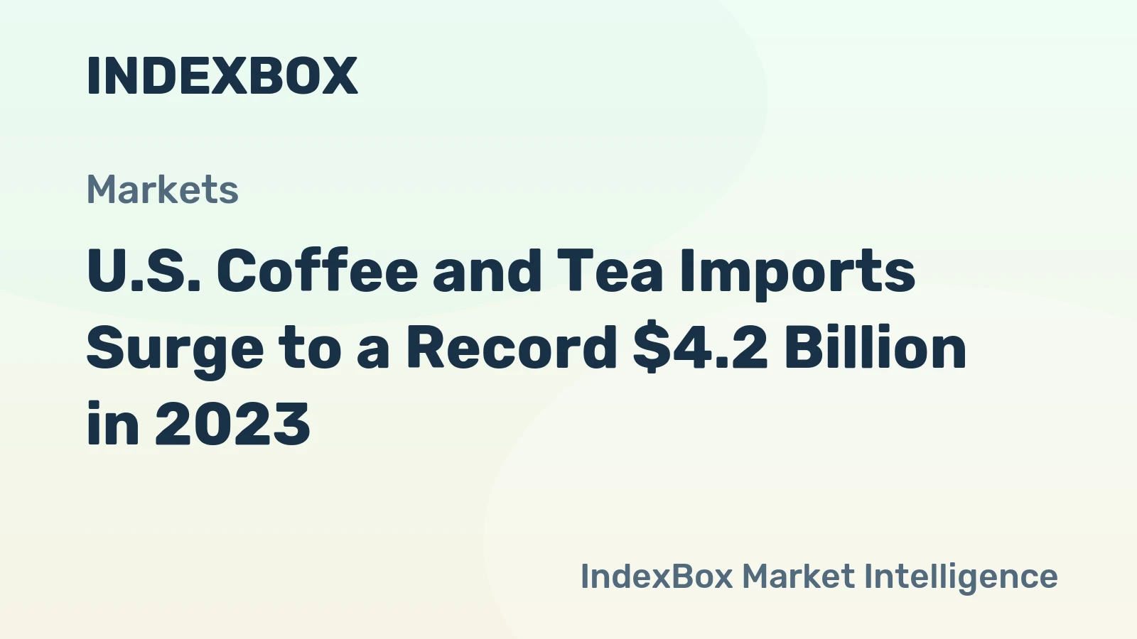 U.S. Coffee and Tea Imports Surge to a Record $4.2 Billion in 2023