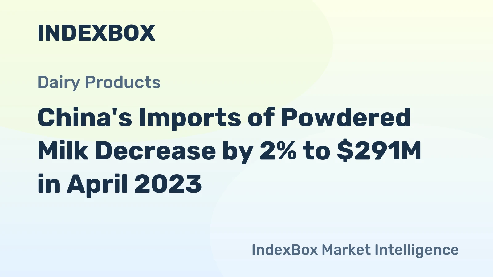 China's Imports of Powdered Milk Decrease by 2% to $291M in April 2023