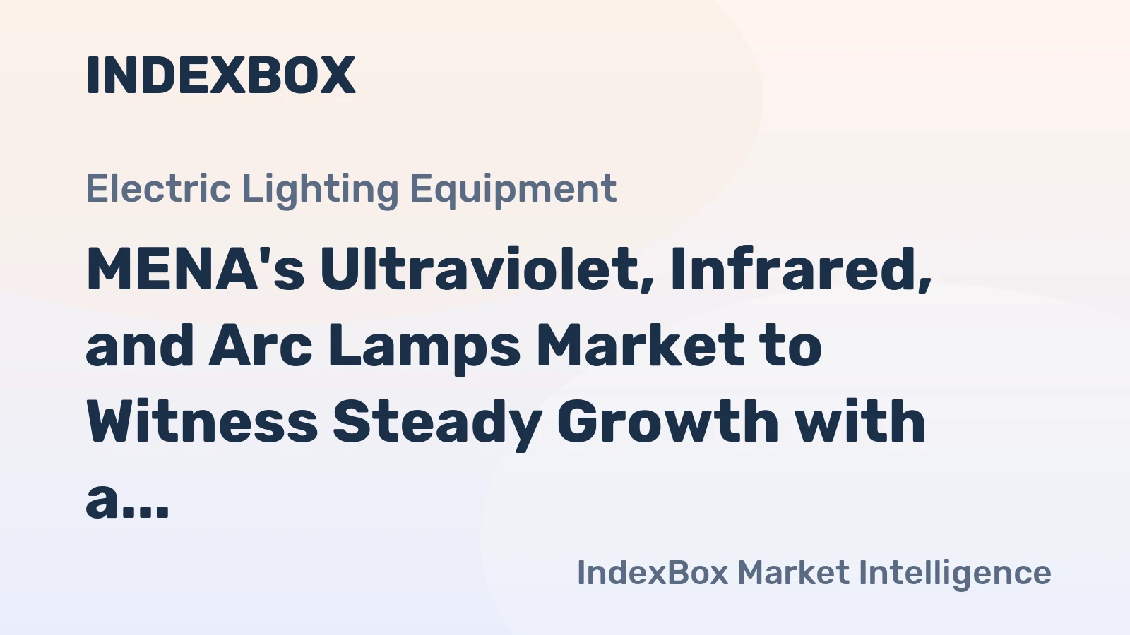MENA's Ultraviolet, Infrared, and Arc Lamps Market to Witness Steady Growth with a CAGR of +2.2% from 2024-2035