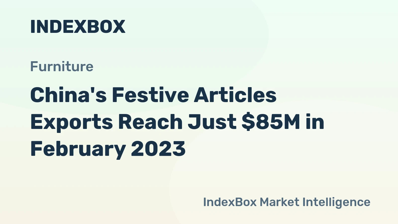 China's Festive Articles Exports Reach Just $85M in February 2023