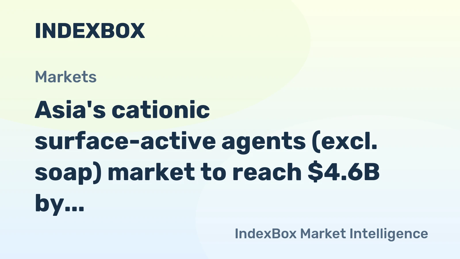 Asia's cationic surface-active agents (excl. soap) market to reach $4.6B by 2035, growing at a modest CAGR of +0.8% driven by rising regional demand.