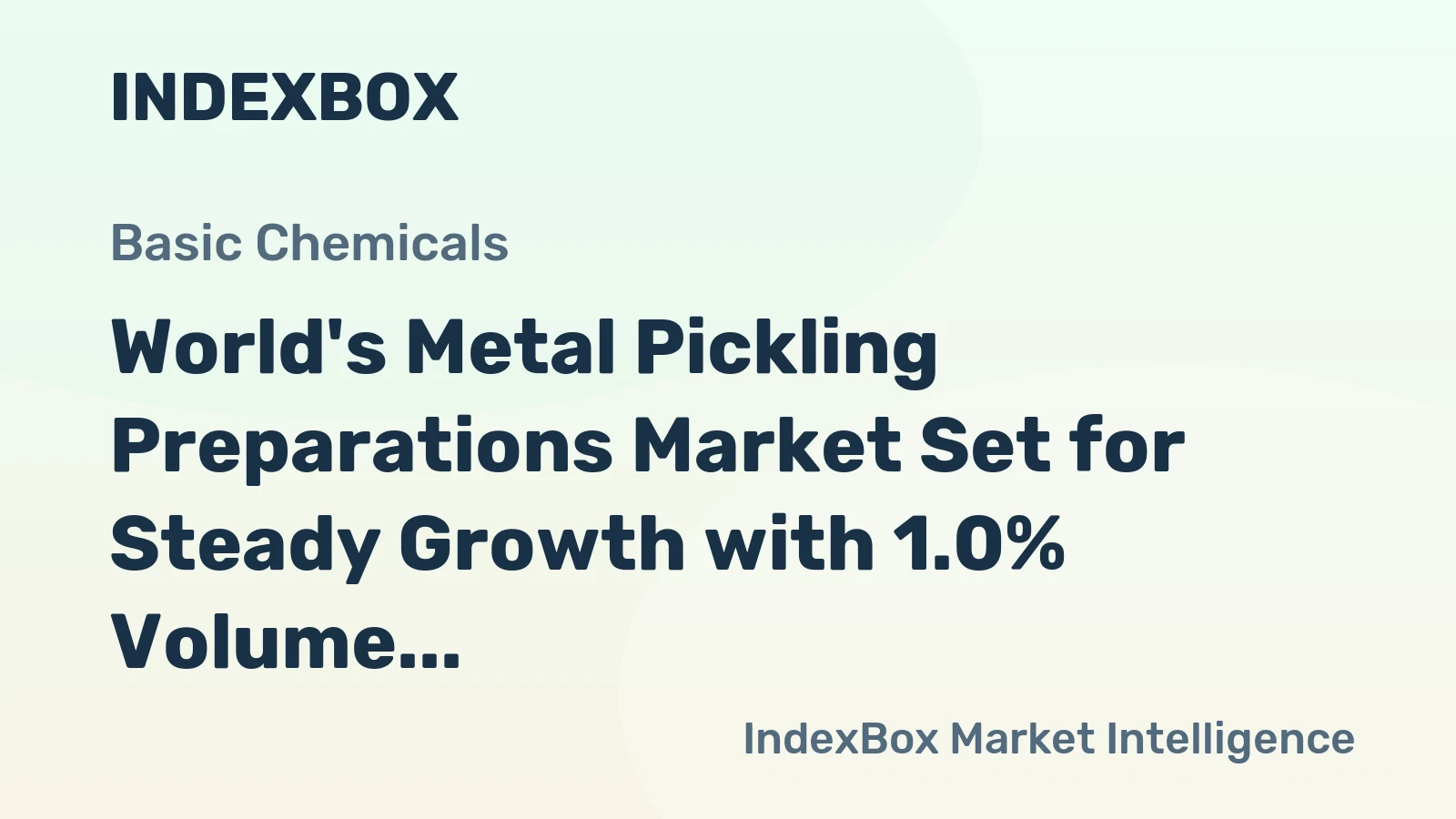 World's Metal Pickling Preparations Market Set for Steady Growth with 1.0% Volume CAGR Through 2035