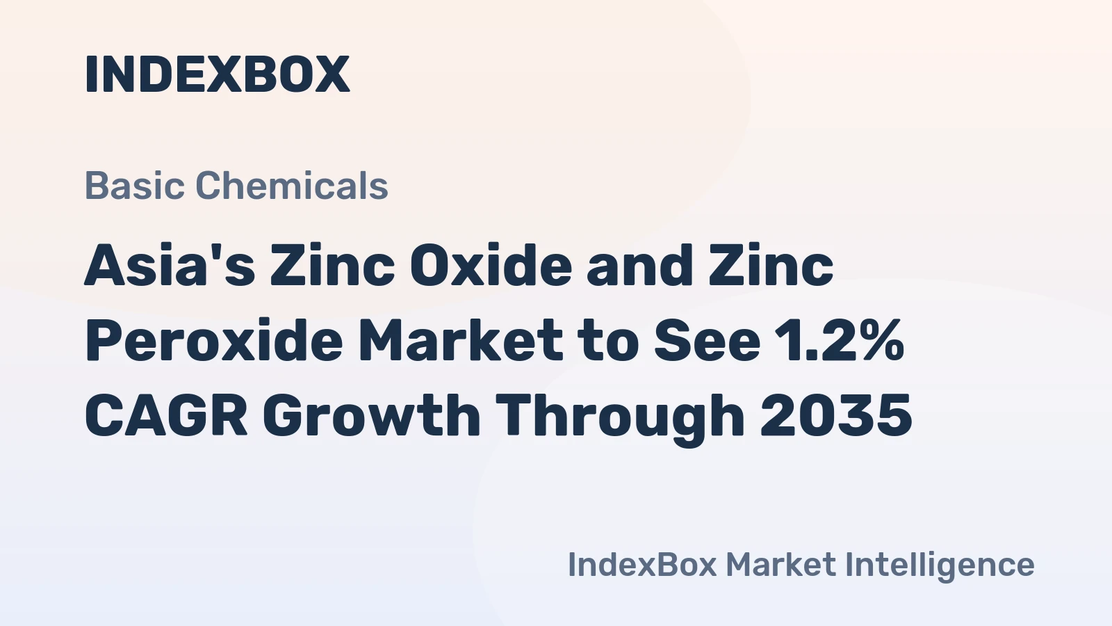 Asia's Zinc Oxide and Zinc Peroxide Market to See 1.2% CAGR Growth Through 2035