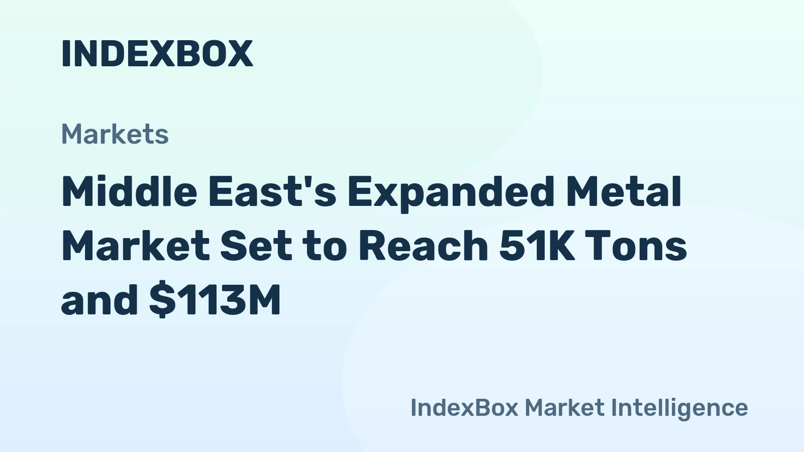 Middle East's Expanded Metal Market Set to Reach 51K Tons and $113M