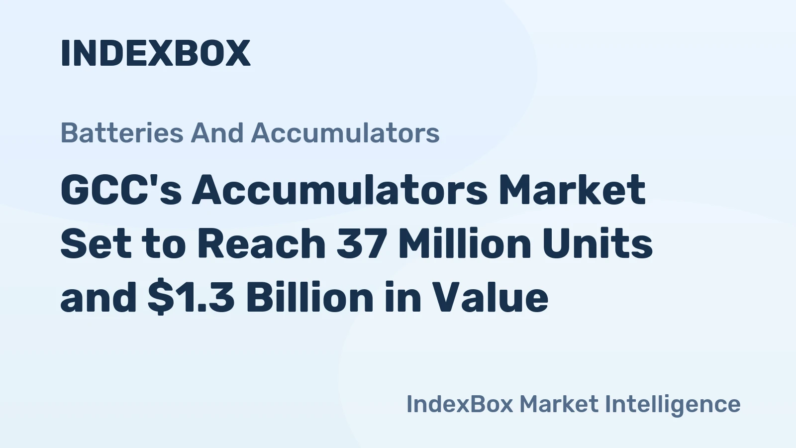 GCC's Accumulators Market Set to Reach 37 Million Units and $1.3 Billion in Value