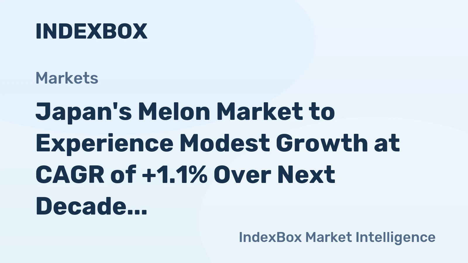 Japan's Melon Market to Experience Modest Growth at CAGR of +1.1% Over Next Decade