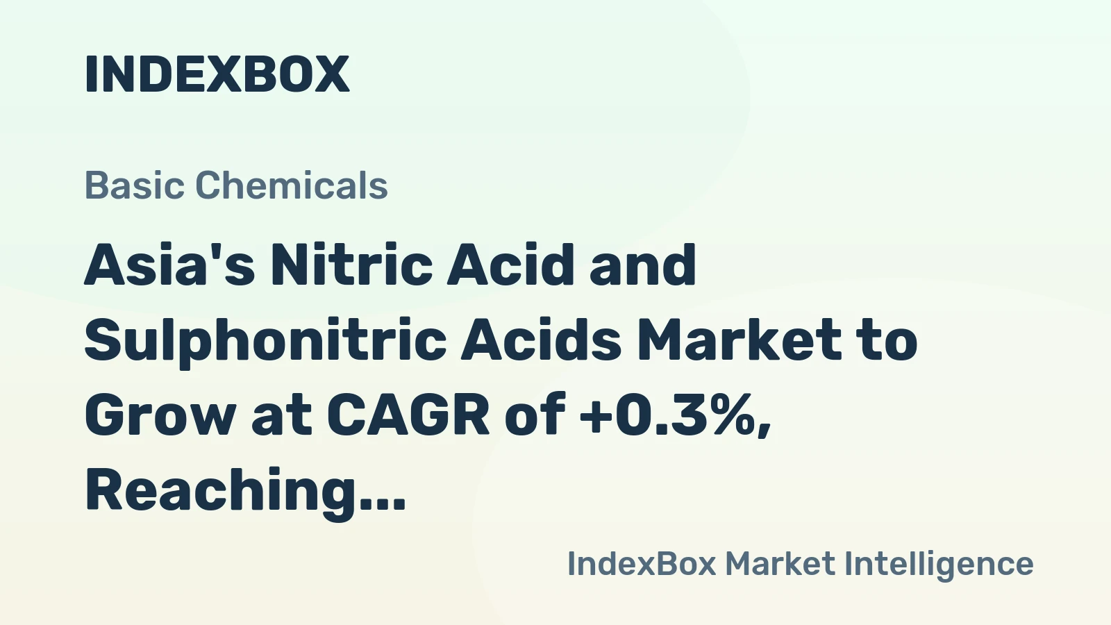 Asia's Nitric Acid and Sulphonitric Acids Market to Grow at CAGR of +0.3%, Reaching 7.9M Tons by 2035