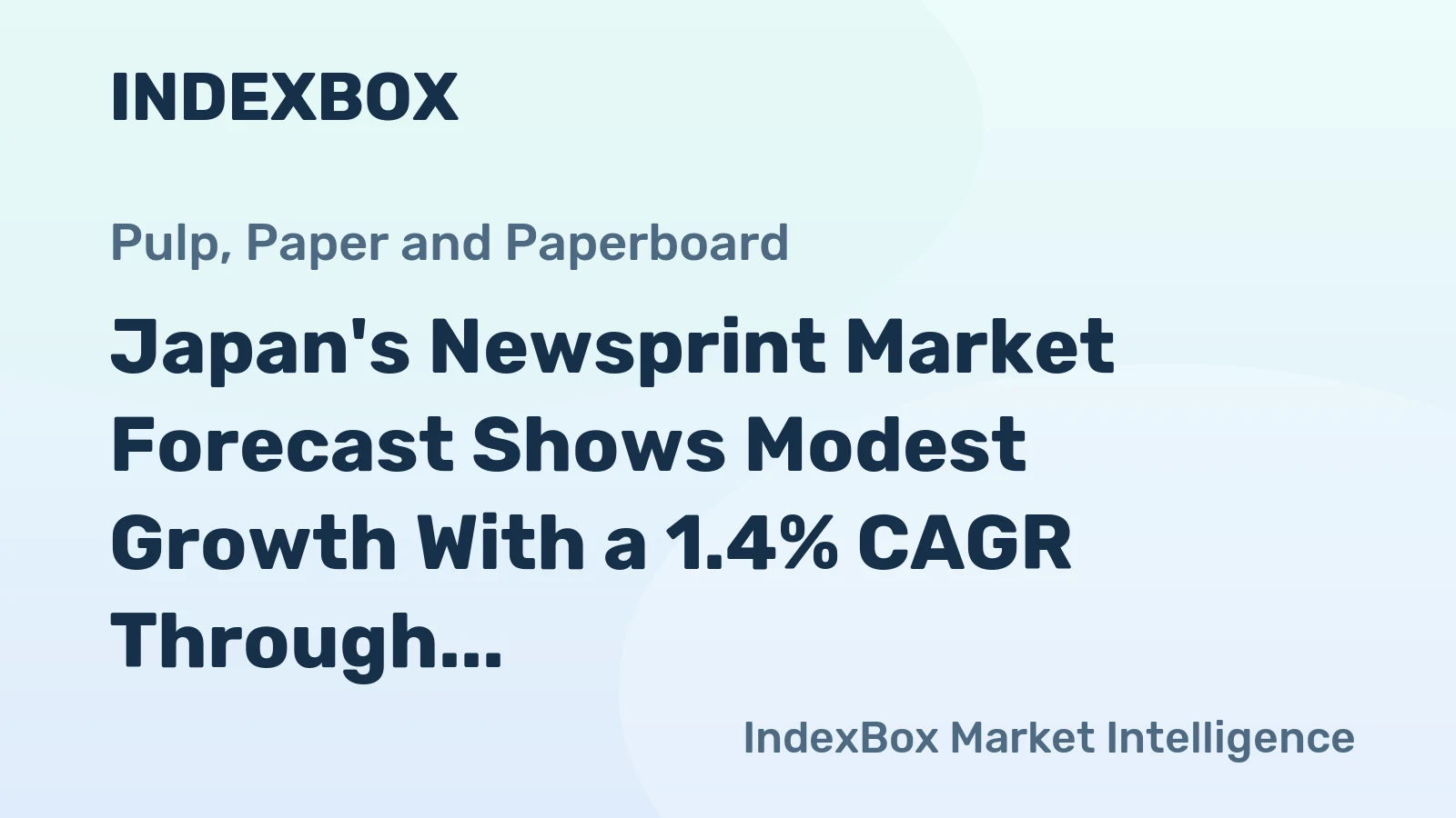 Japan's Newsprint Market Forecast Shows Modest Growth With a 1.4% CAGR Through 2035