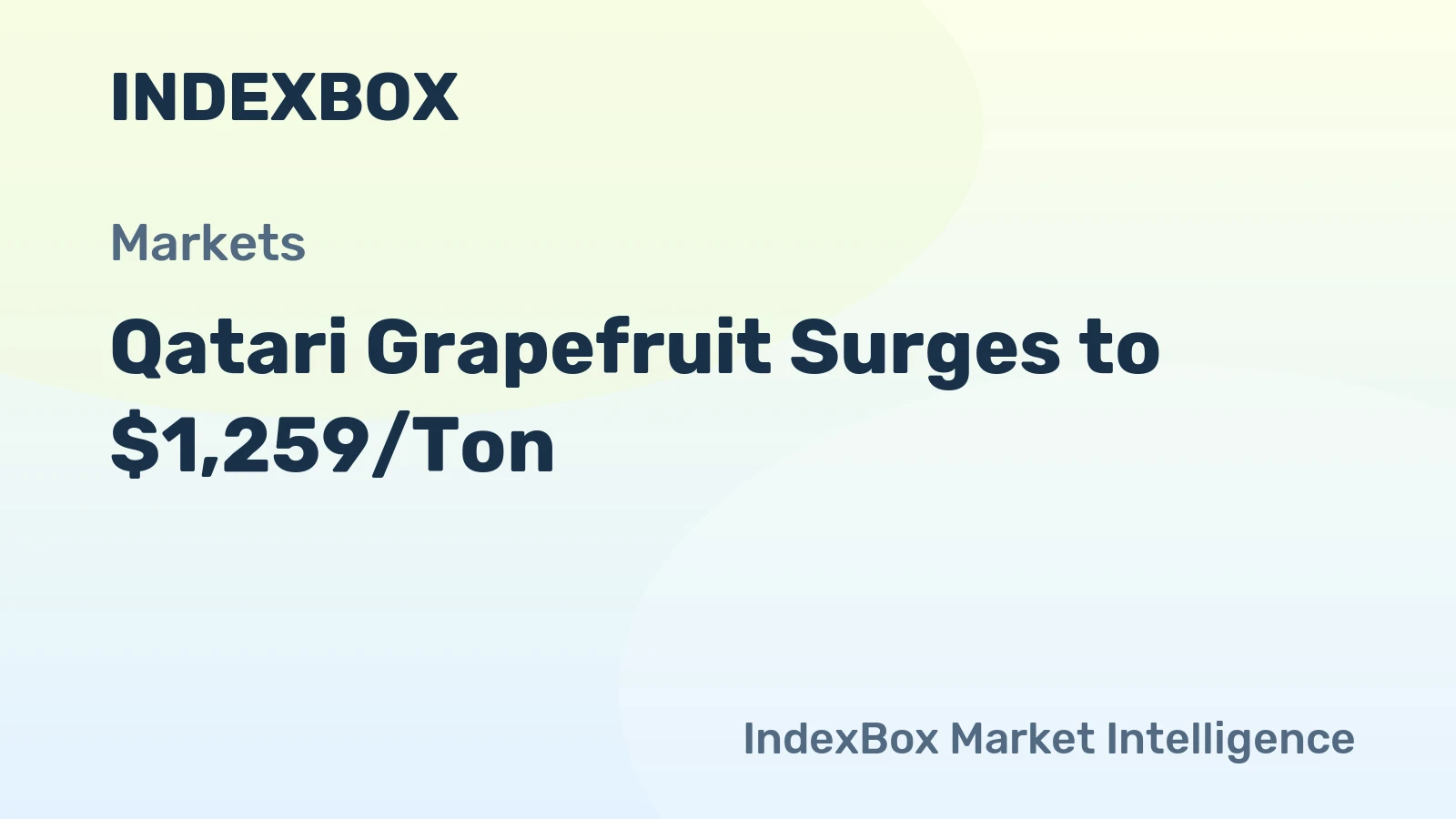 Qatari Grapefruit Surges to $1,259/Ton