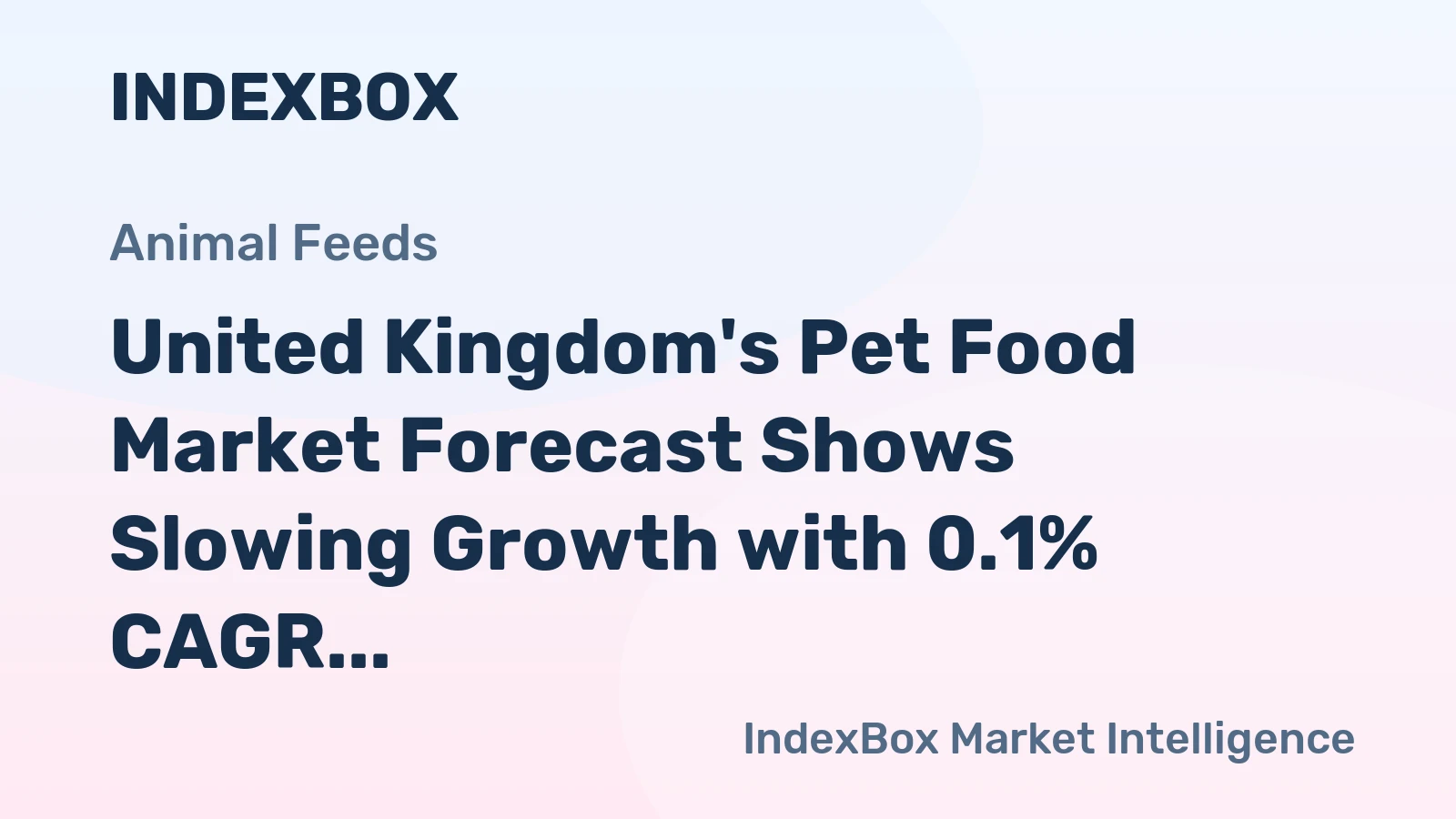 United Kingdom's Pet Food Market Forecast Shows Slowing Growth with 0.1% CAGR