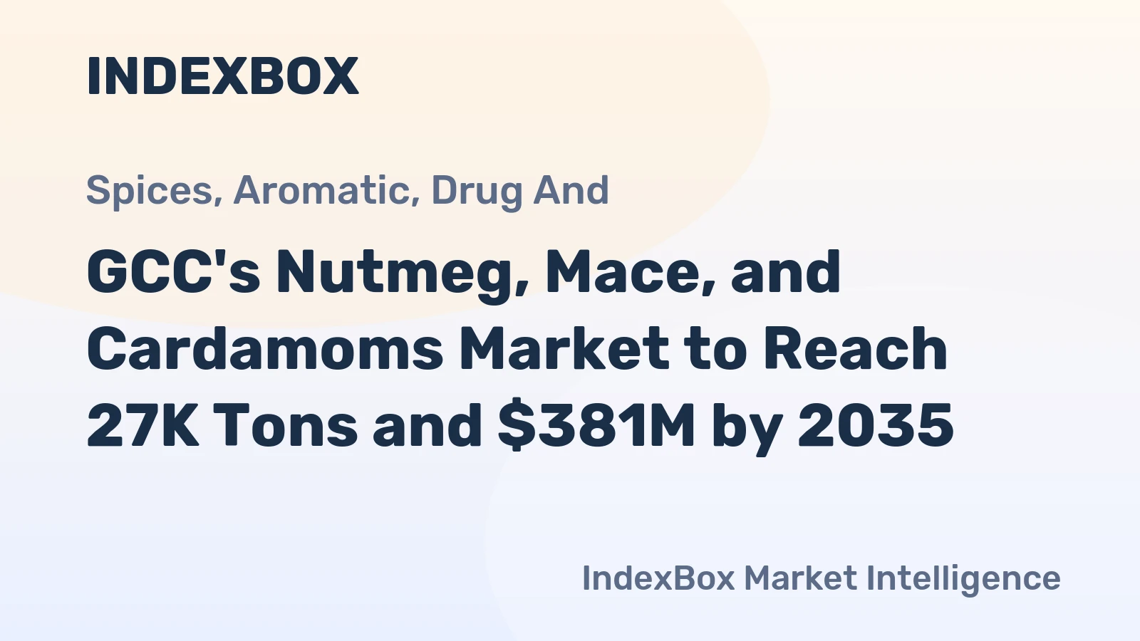 GCC's Nutmeg, Mace, and Cardamoms Market to Reach 27K Tons and $381M by 2035