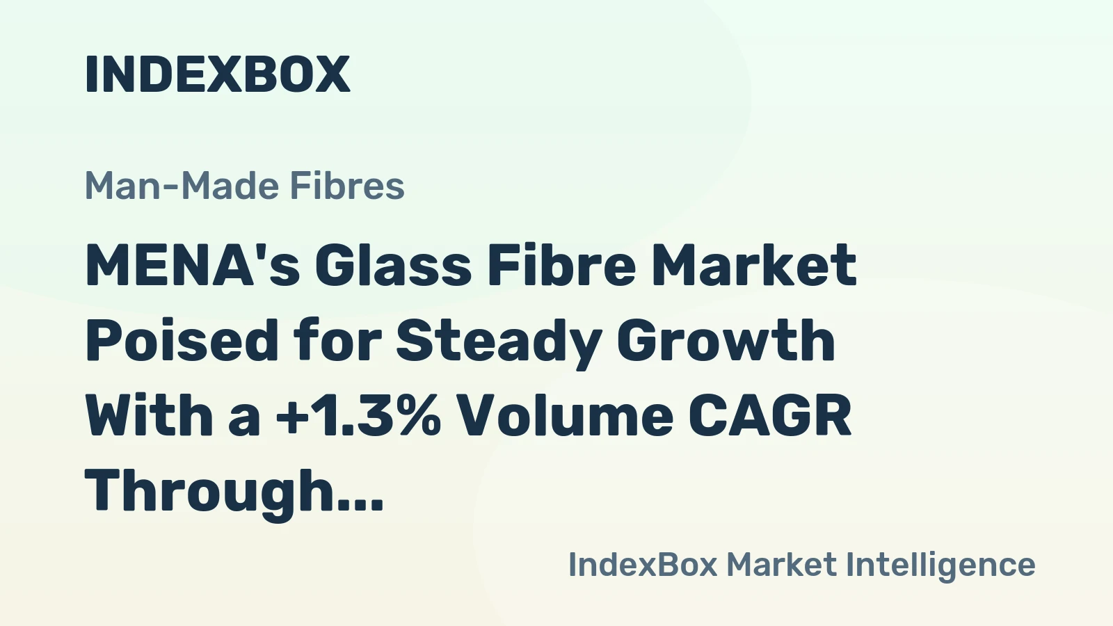 MENA's Glass Fibre Market Poised for Steady Growth With a +1.3% Volume CAGR Through 2035