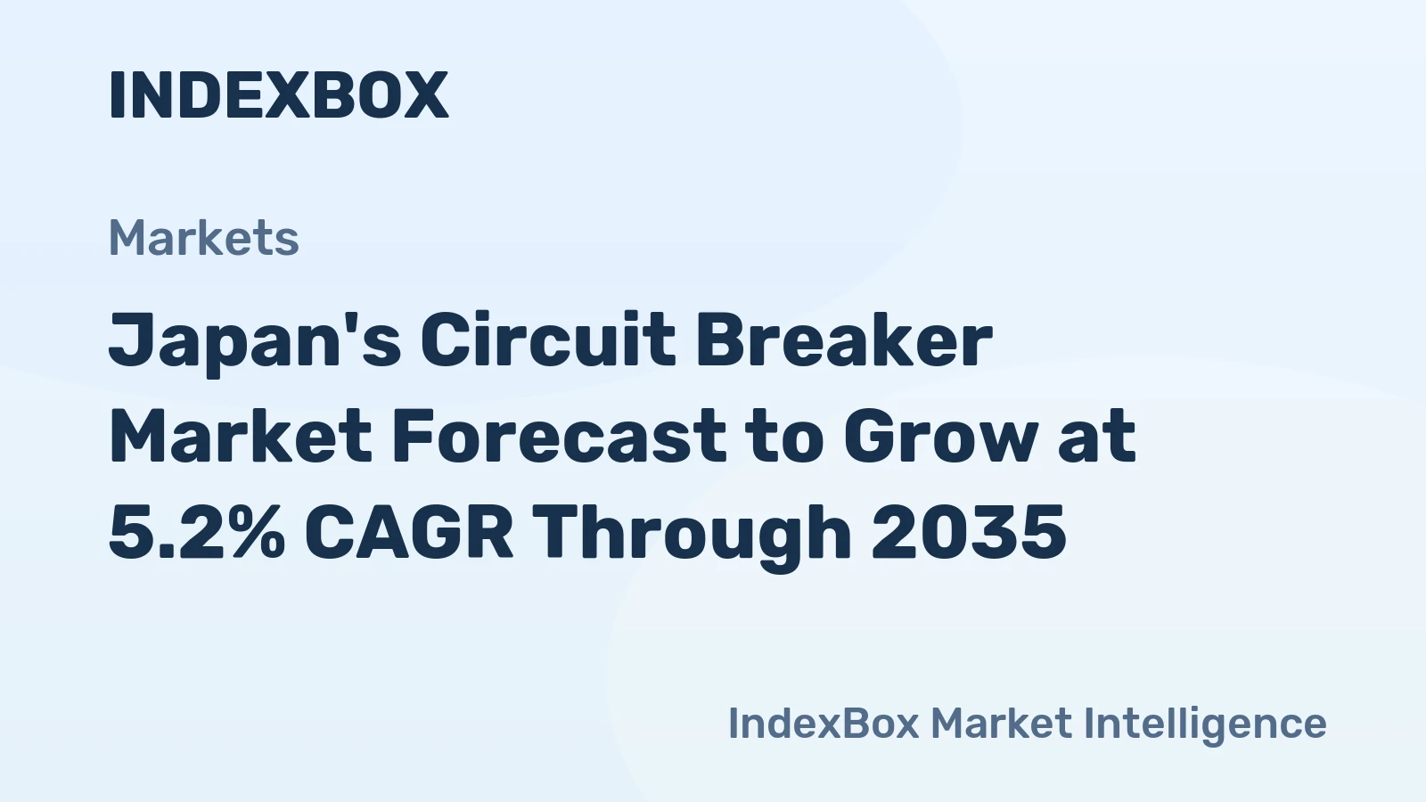 Japan's Circuit Breaker Market Forecast to Grow at 5.2% CAGR Through 2035