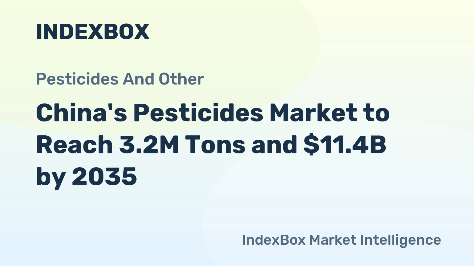 China's Pesticides Market to Reach 3.2M Tons and $11.4B by 2035