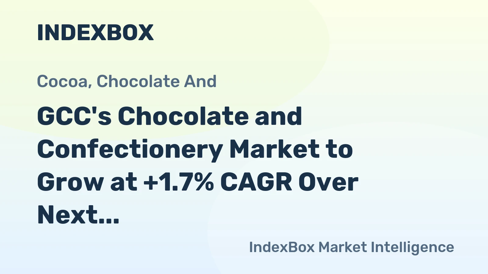 GCC's Chocolate and Confectionery Market to Grow at +1.7% CAGR Over Next Decade