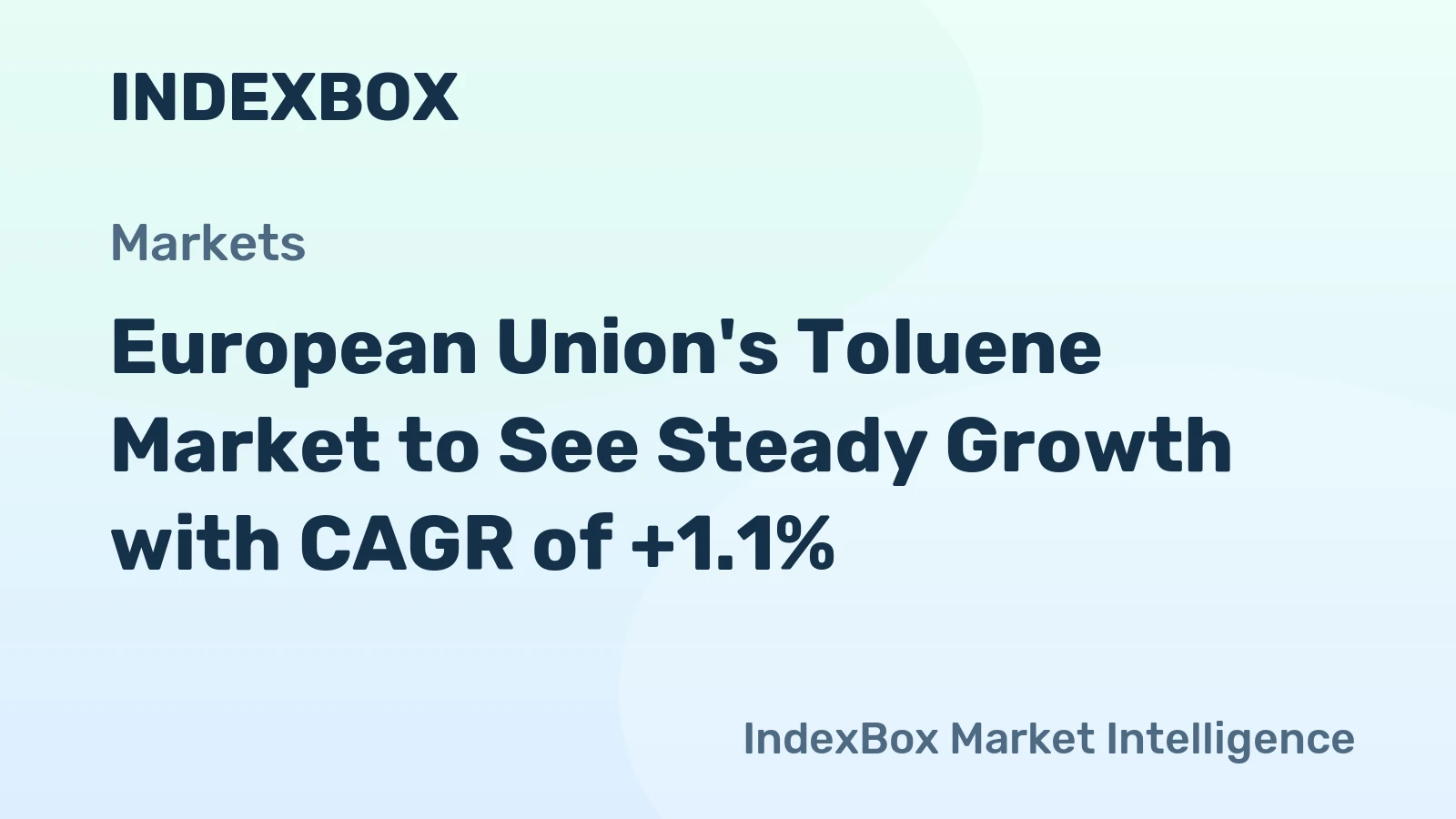European Union's Toluene Market to See Steady Growth with CAGR of +1.1%