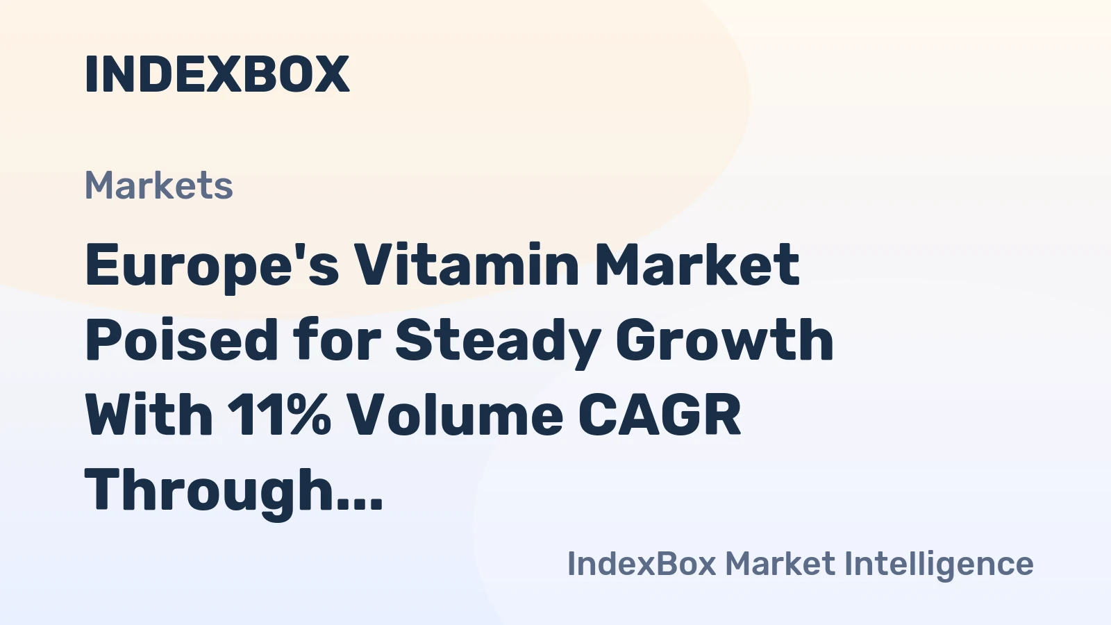 Europe's Vitamin Market Poised for Steady Growth With 11% Volume CAGR Through 2035