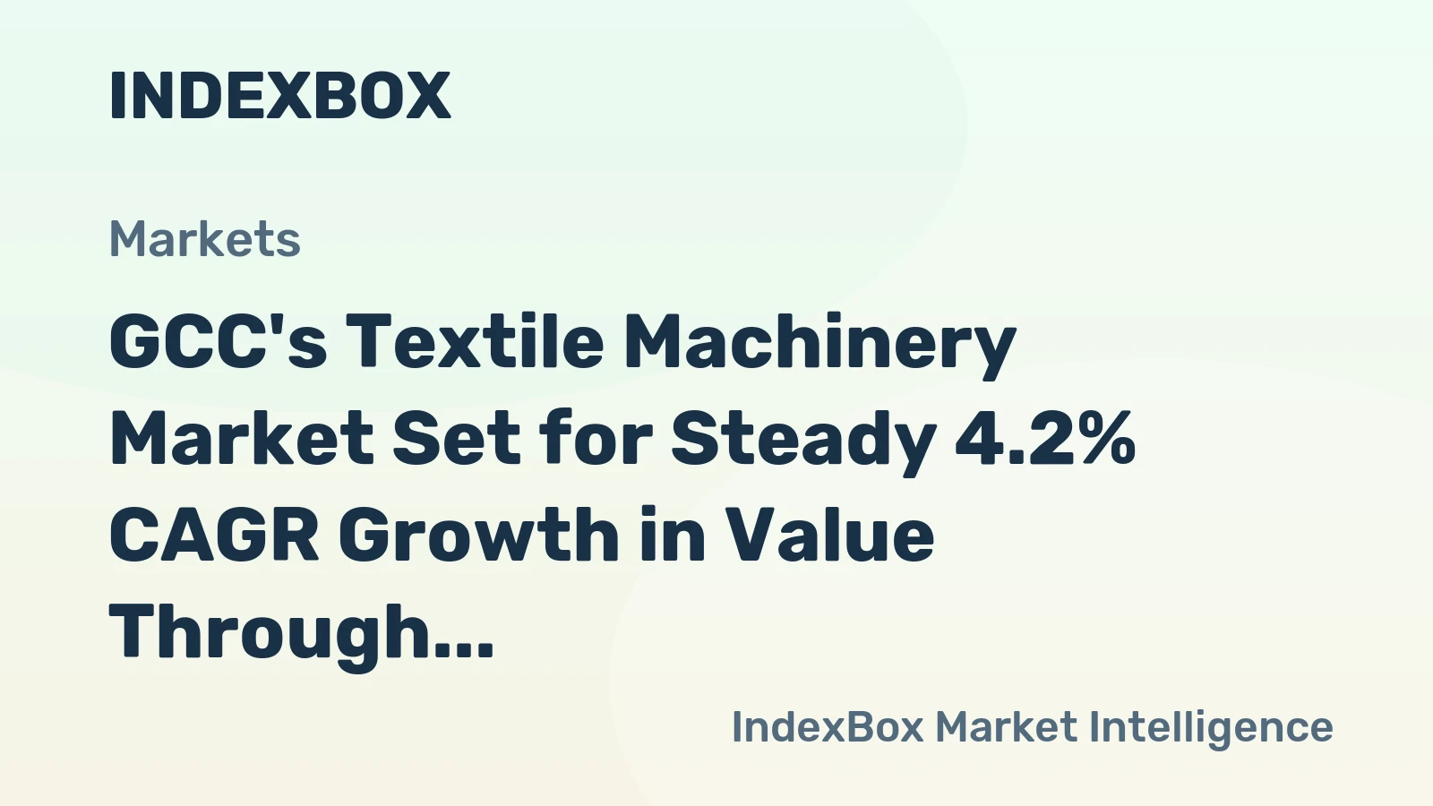 GCC's Textile Machinery Market Set for Steady 4.2% CAGR Growth in Value Through 2035