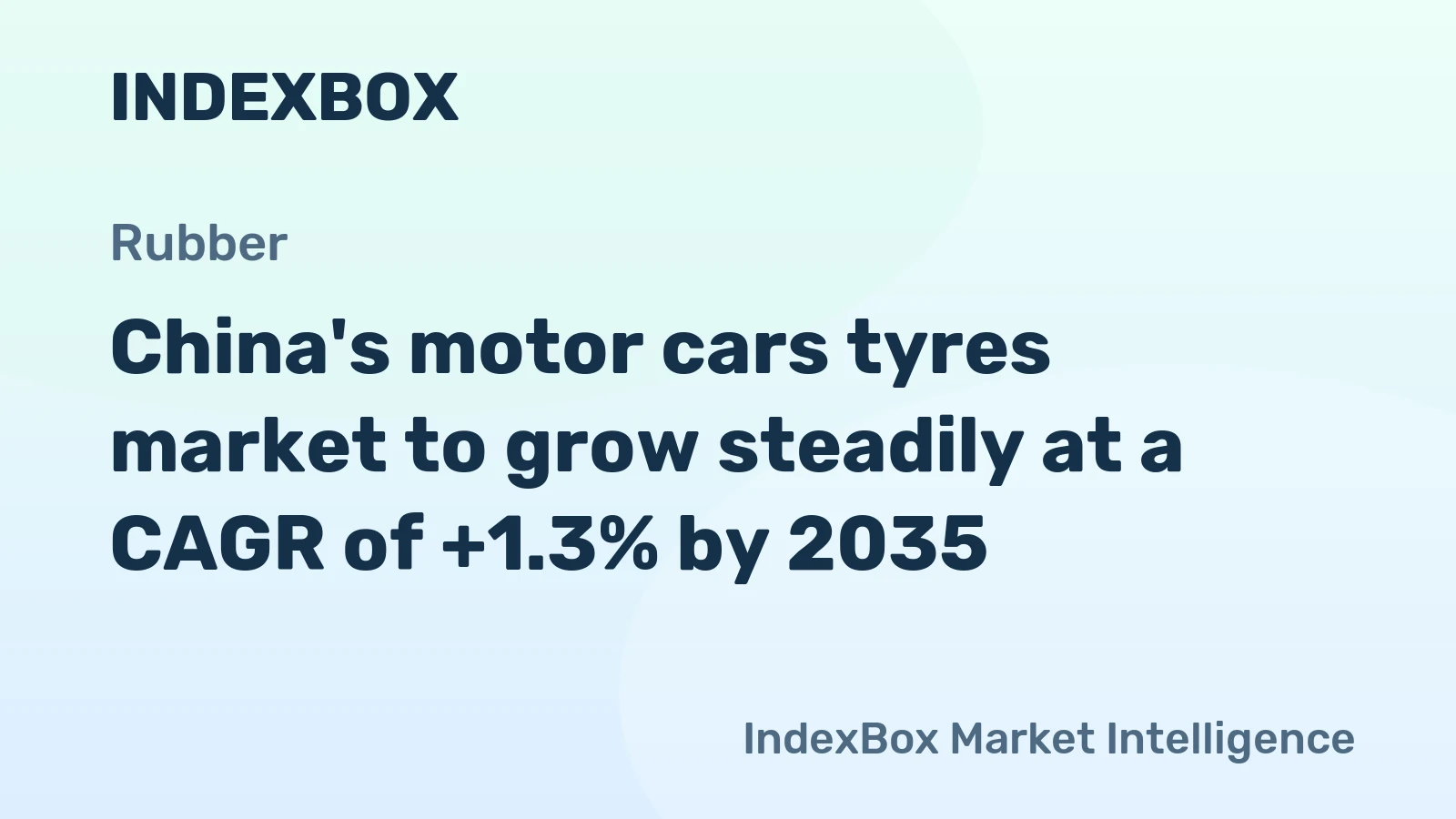 China's motor cars tyres market to grow steadily at a CAGR of +1.3% by 2035