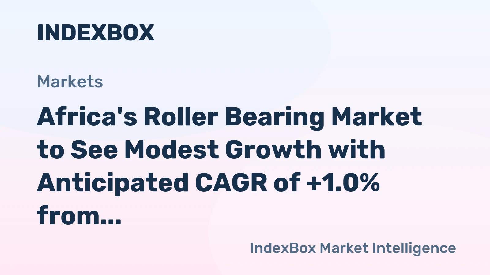 Africa's Roller Bearing Market to See Modest Growth with Anticipated CAGR of +1.0% from 2024 to 2035