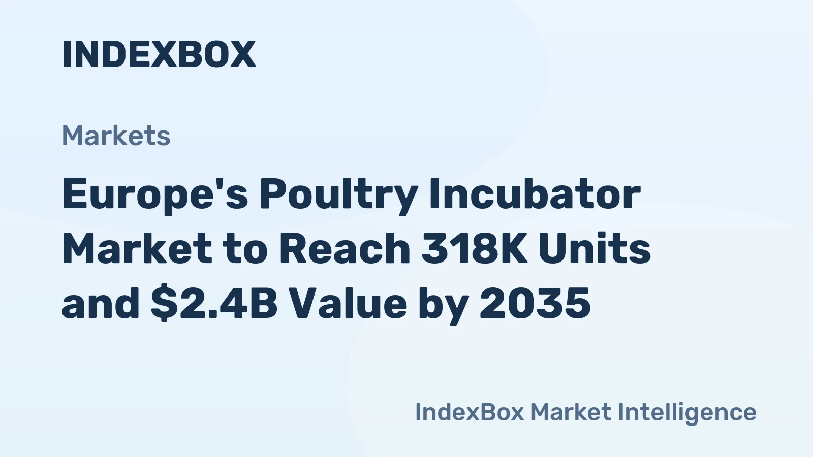 Europe's Poultry Incubator Market to Reach 318K Units and $2.4B Value by 2035