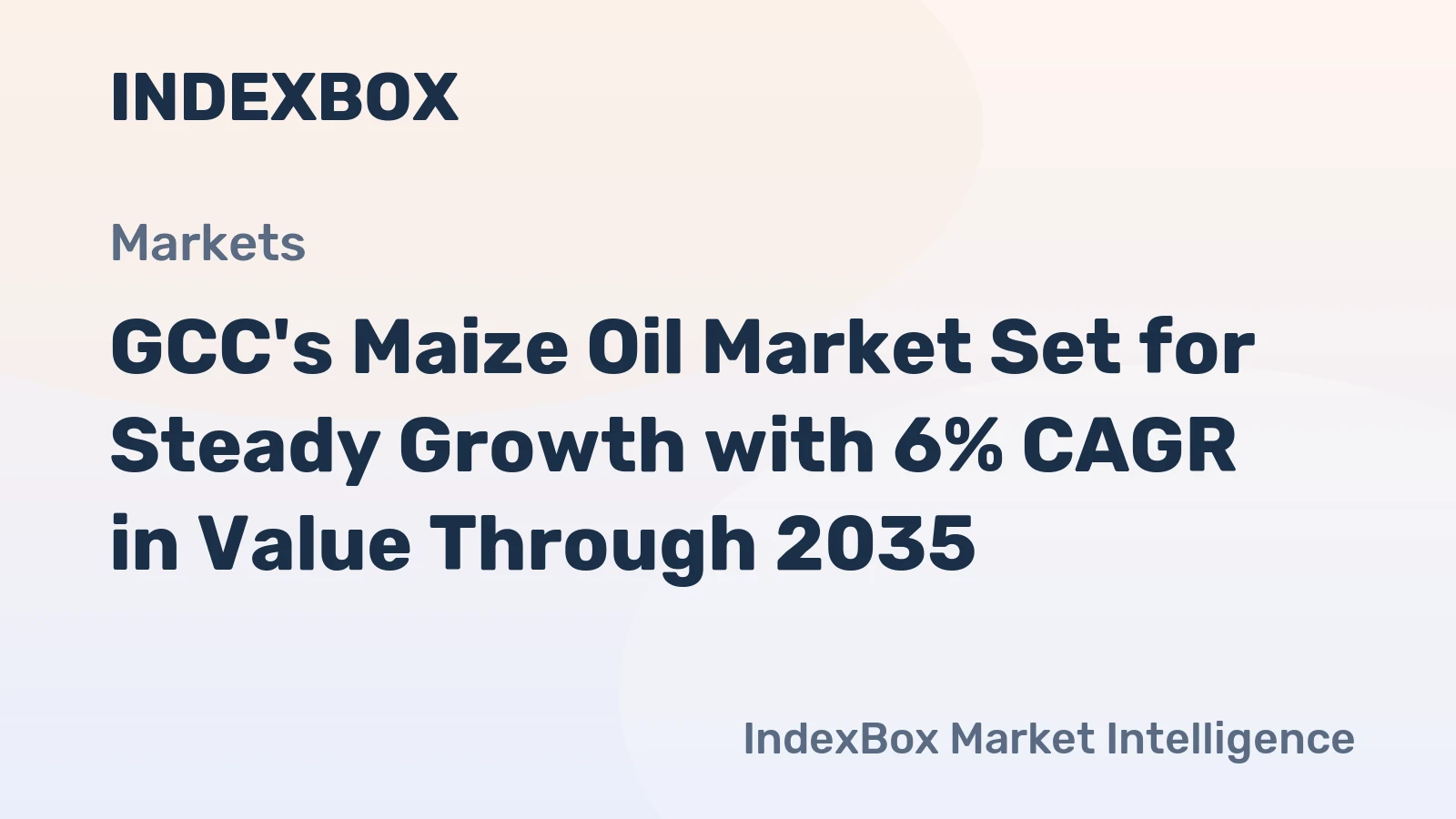 GCC's Maize Oil Market Set for Steady Growth with 6% CAGR in Value Through 2035