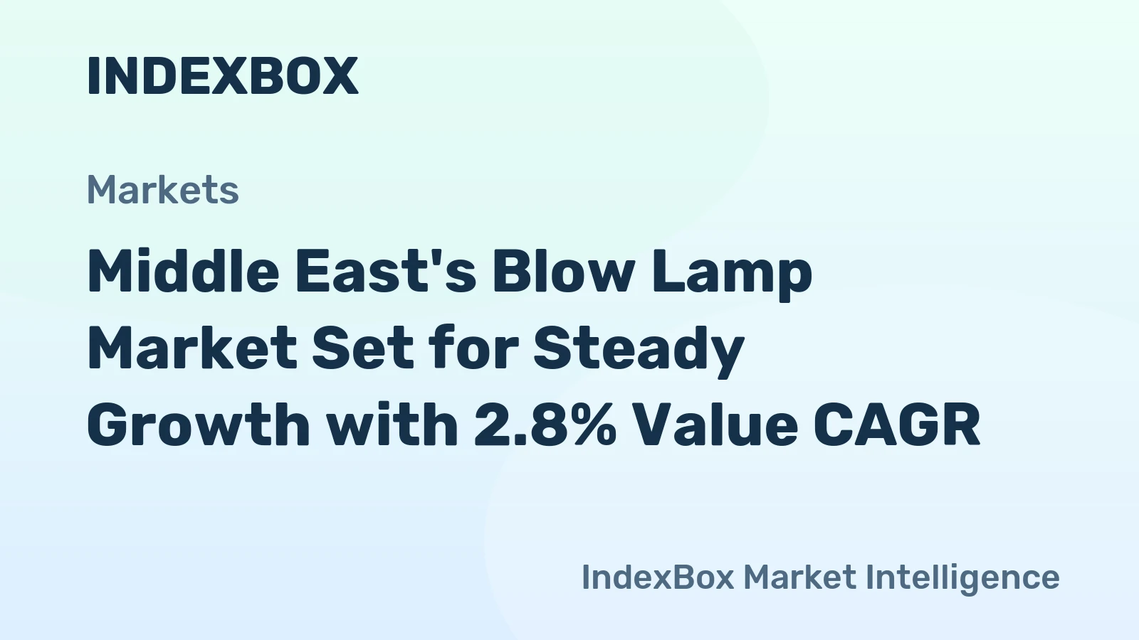 Middle East's Blow Lamp Market Set for Steady Growth with 2.8% Value CAGR