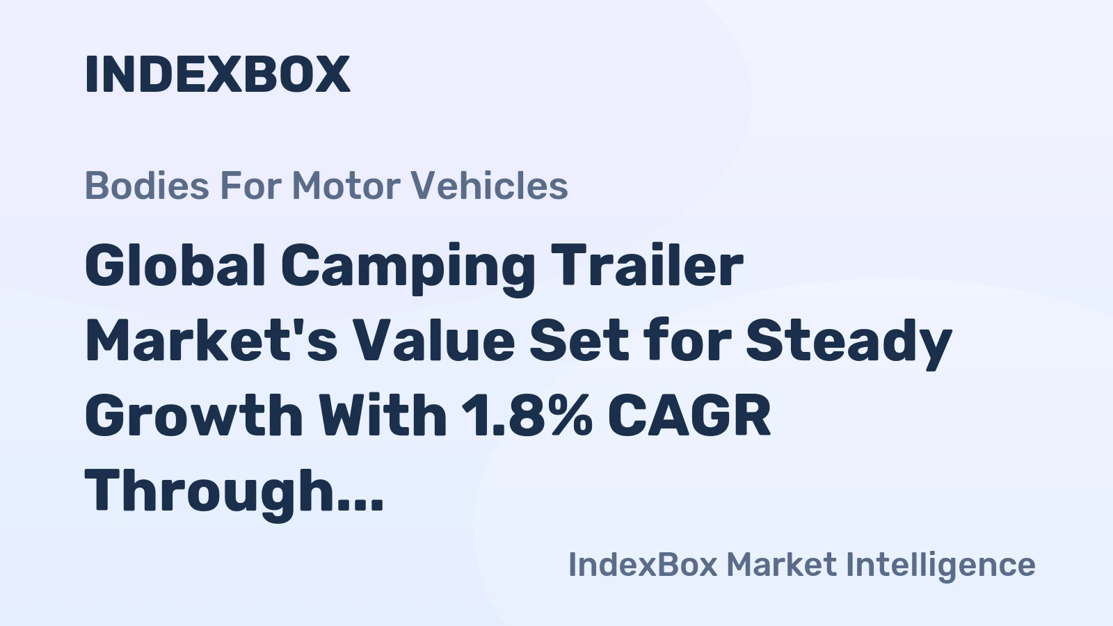 Global Camping Trailer Market's Value Set for Steady Growth With 1.8% CAGR Through 2035
