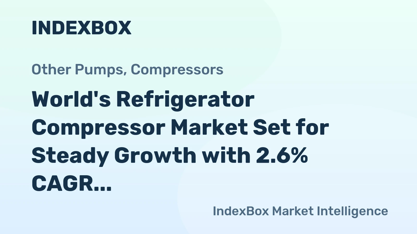 World's Refrigerator Compressor Market Set for Steady Growth with 2.6% CAGR in Value