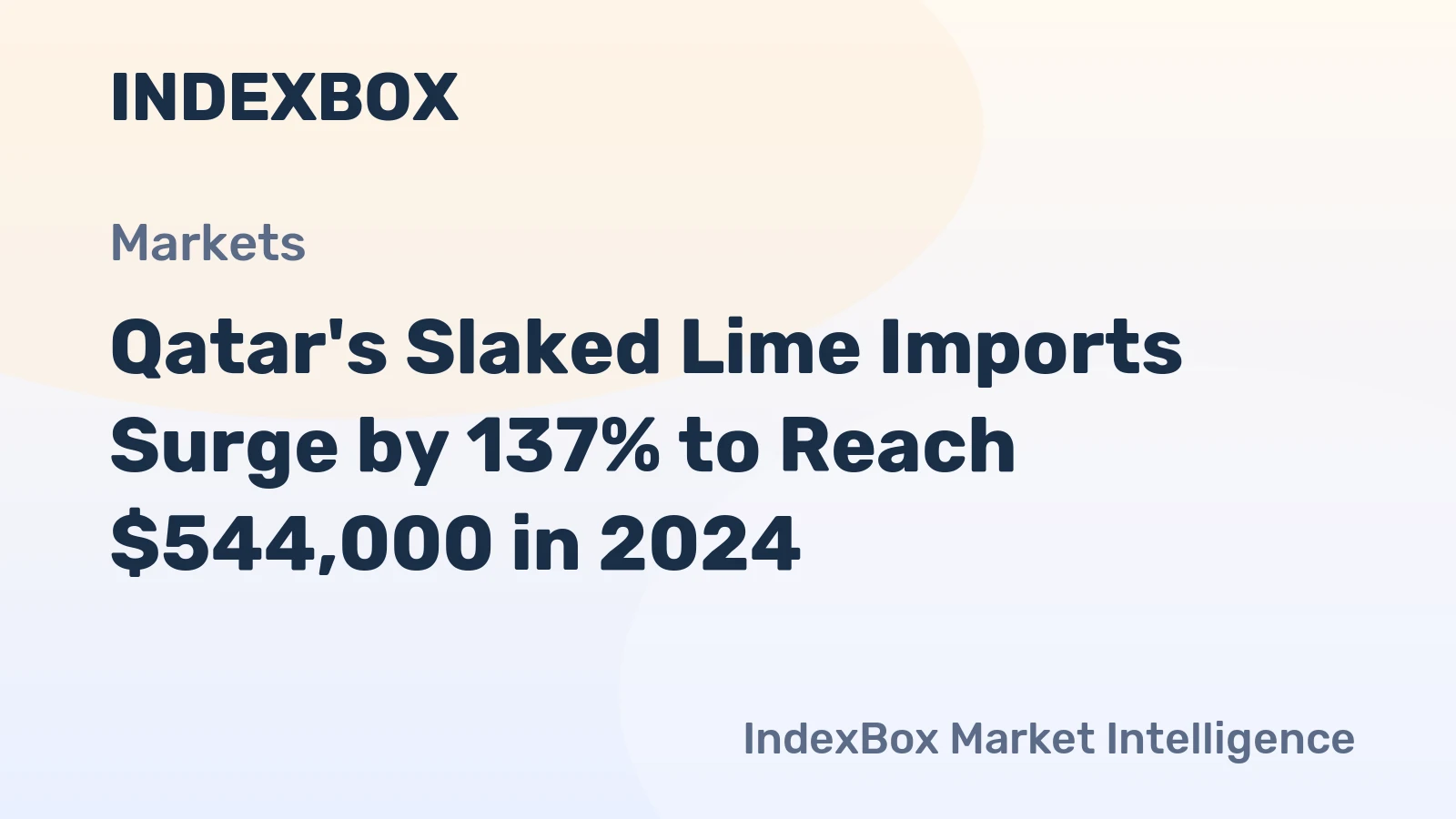 Qatar's Slaked Lime Imports Surge by 137% to Reach $544,000 in 2024