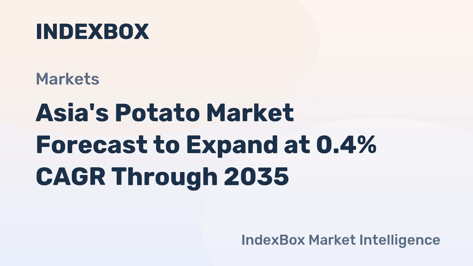 Asia's Potato Market Forecast to Expand at 0.4% CAGR Through 2035