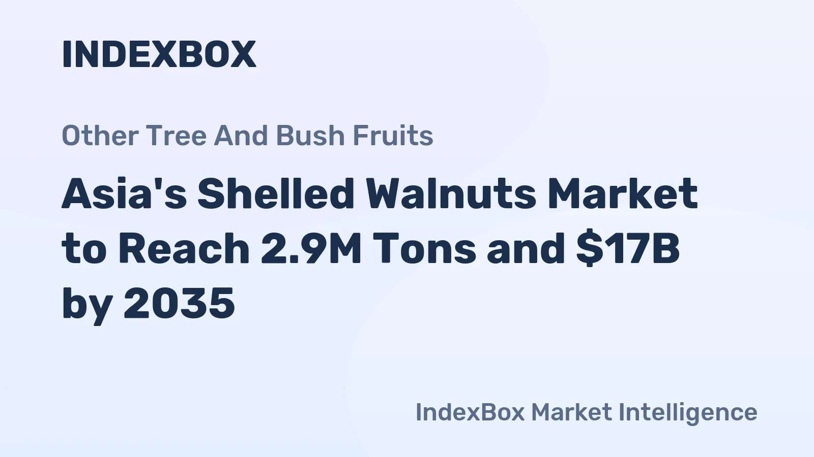 Asia's Shelled Walnuts Market to Reach 2.9M Tons and $17B by 2035