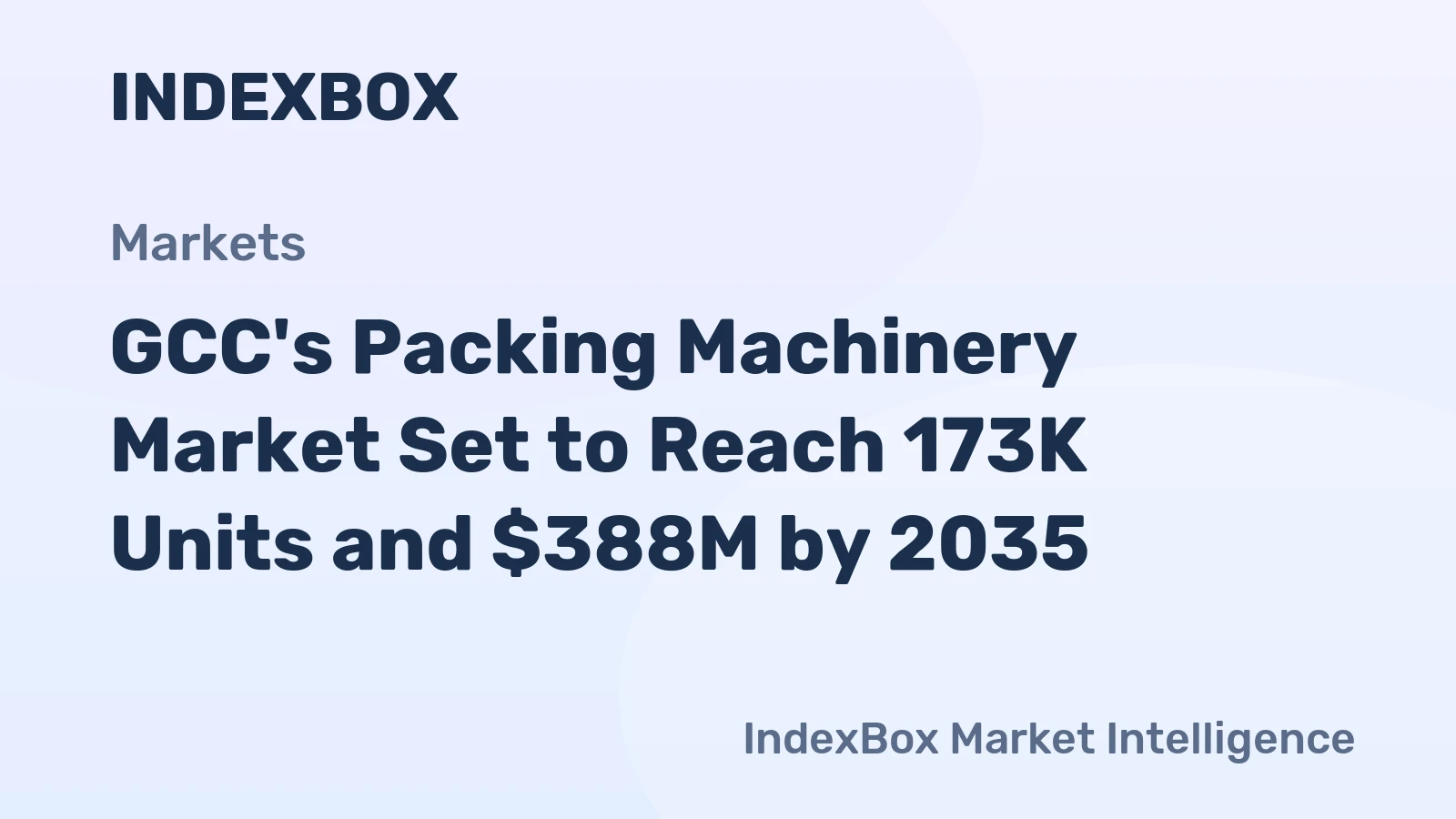 GCC's Packing Machinery Market Set to Reach 173K Units and $388M by 2035