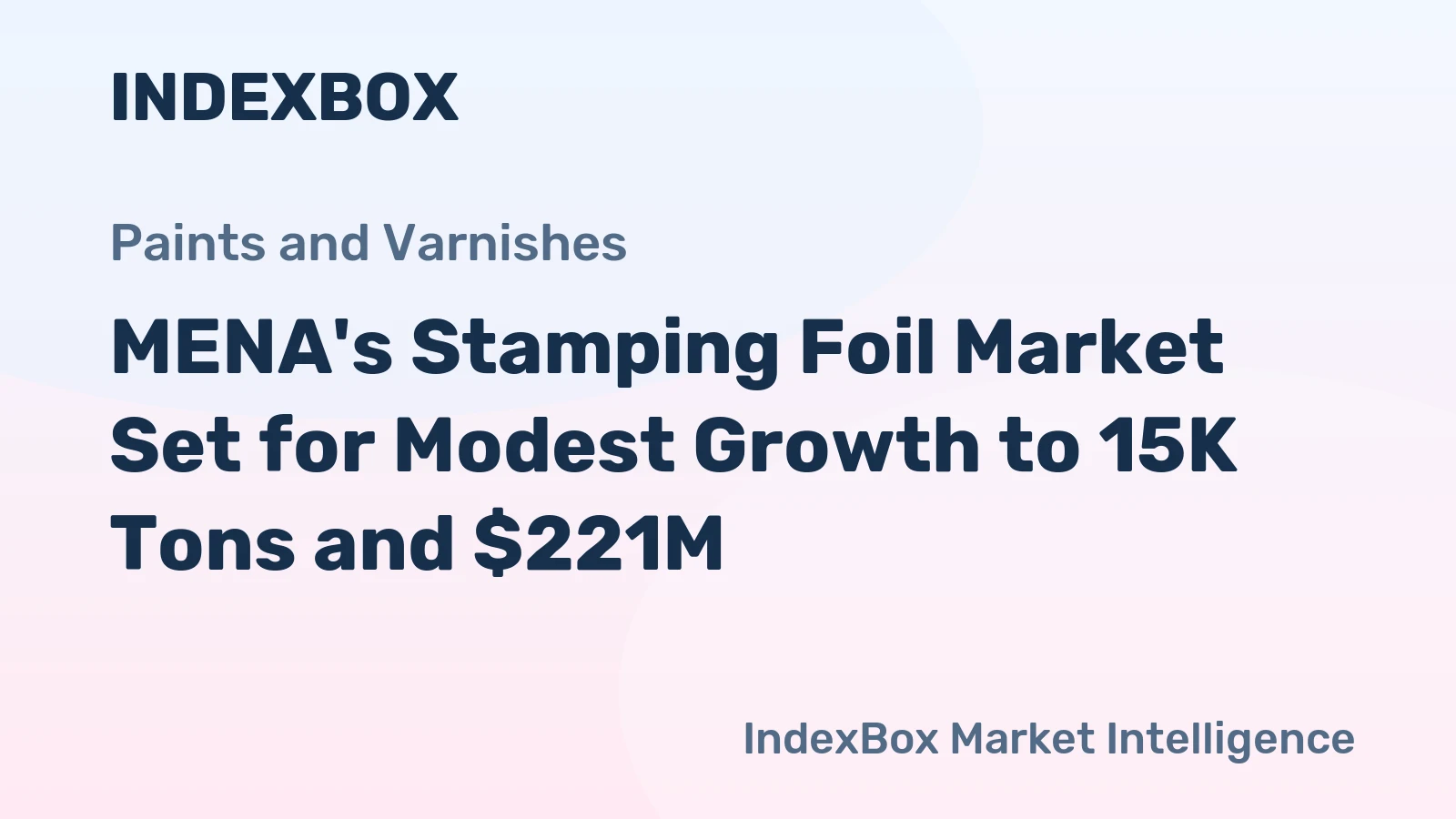 MENA's Stamping Foil Market Set for Modest Growth to 15K Tons and $221M