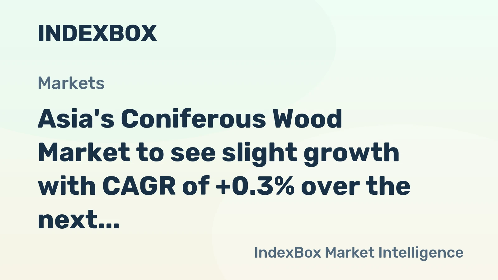 Asia's Coniferous Wood Market to see slight growth with CAGR of +0.3% over the next decade