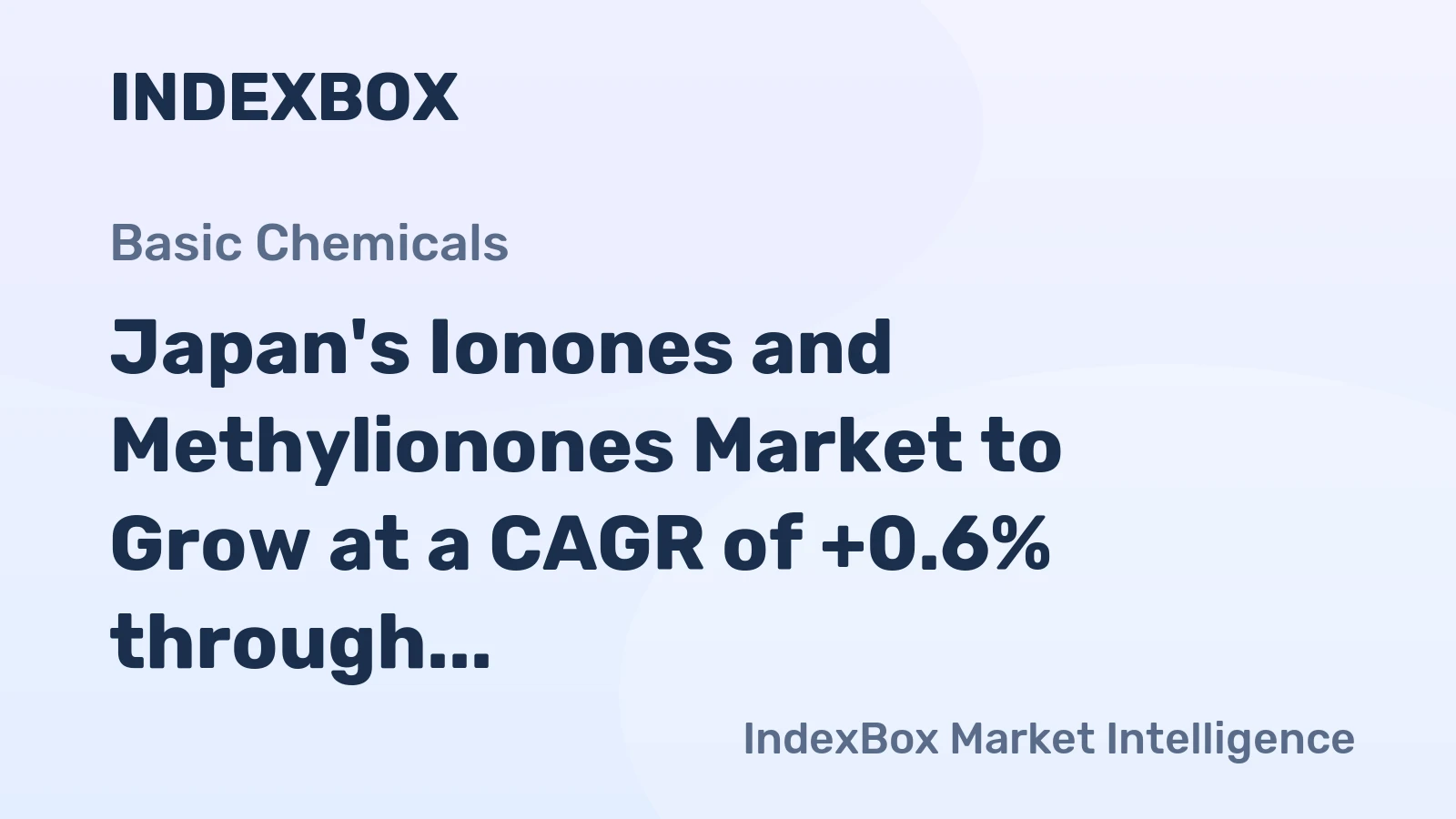 Japan's Ionones and Methylionones Market to Grow at a CAGR of +0.6% through 2035
