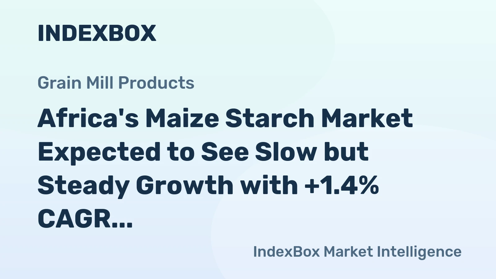 Africa's Maize Starch Market Expected to See Slow but Steady Growth with +1.4% CAGR by 2035