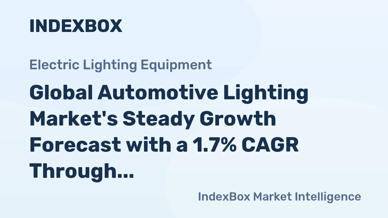 Global Automotive Lighting Market's Steady Growth Forecast with a 1.7% CAGR Through 2035