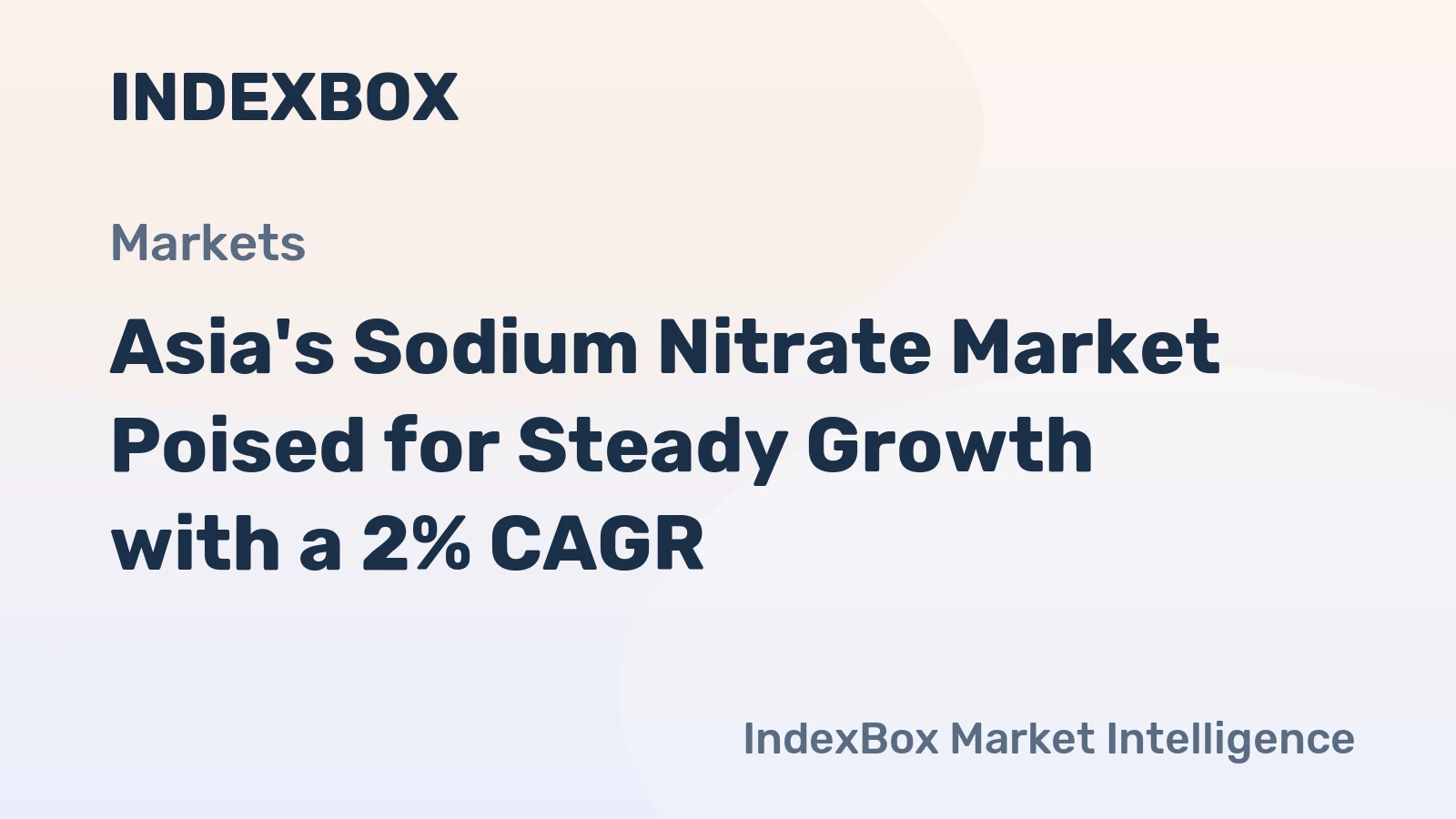 Asia's Sodium Nitrate Market Poised for Steady Growth with a 2% CAGR