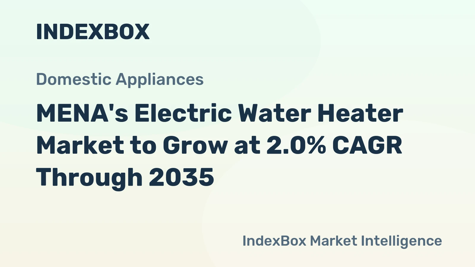 MENA's Electric Water Heater Market to Grow at 2.0% CAGR Through 2035