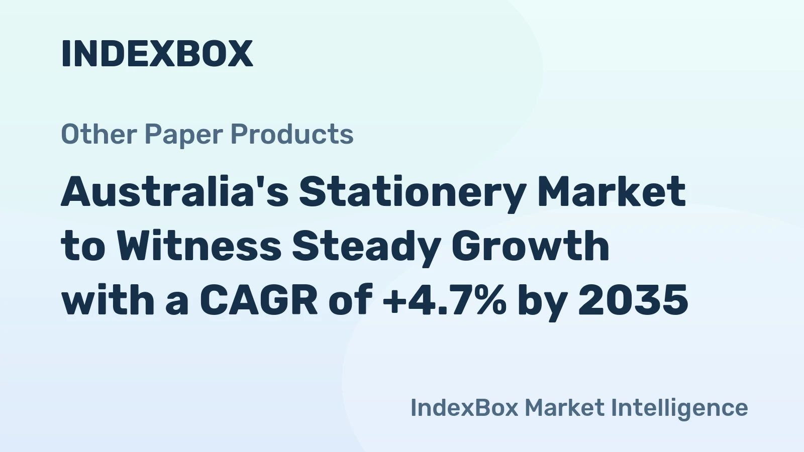 Australia's Stationery Market to Witness Steady Growth with a CAGR of +4.7% by 2035